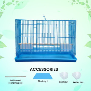 hara Compact 1.5 Inch Blue Bird Cage Rust Resistant Bird Cage Price in ...