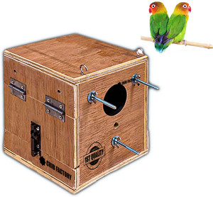 cribfactory AFRICAN LOVE BIRDS BREEDING BOX 8 X 8 X 9 INCH Bird House ...