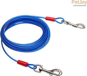 PetJoy Stainless Steel Tie-Out Cable/Leash for Dogs -15 Feet (Color may ...
