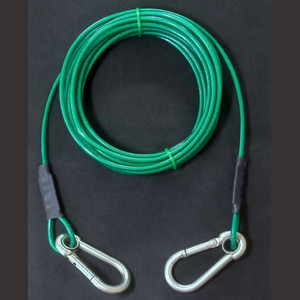 oaky Tie out cable leash 10 feet (4mm) lightweight dog leash chain rope ...