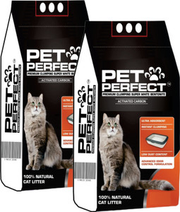 pet perfect Bentonite Cat Litter, 5L(Pack of 2 - Total 10 L) Pet Litter ...