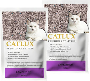 CATLUX Activated Cat Litter- 8Kg (Pack of 2) | Lavender Fragrance | Pet ...