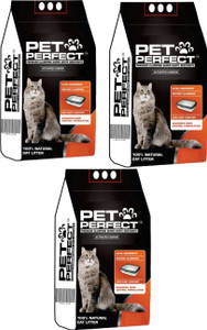 pet perfect Bentonite Cat Litter, 5L(Pack of 3 - Total 15 L) Pet Litter ...