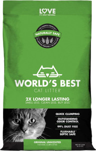 Worlds Best Cat Litter Original Corn Based Clumping Flushable Quick ...