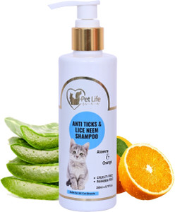 Pet Life Anti Ticks & Lice Neem Shampoo For Cat , Kitten ,Persian Cat ...