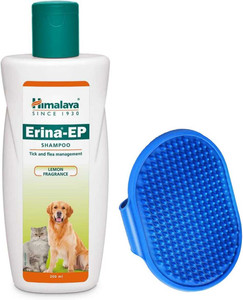 Himalaya Herbals Erina ep shampoo 200 ml with dog bath scrubber Anti ...