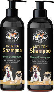 Pet Doc Anti Tick Shampoo for Pet (Pack of 2) Anti-itching, Allergy ...