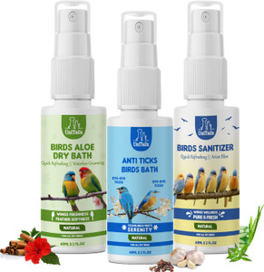 Unitailz 3 In 1 Complete Grooming Kit For Birds - Instant Waterless ...