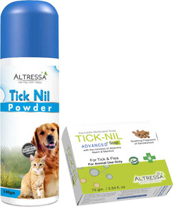 ALTRESSA Allergy Relief Tick Nil Pet Powder 140gm + Tick Nil Pet Soap ...
