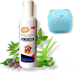 Dr. vet simba Flea and Tick, Conditioning Dog Shampoo and Brush Anti ...