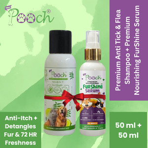 Pooch 50ML Anti-Tick & Flea Shampoo | 50ML Serum Allergy Relief, Anti ...