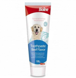 BIOLINE Natural & Organic Toothpaste with Beef Flavour 100g, Prevent ...