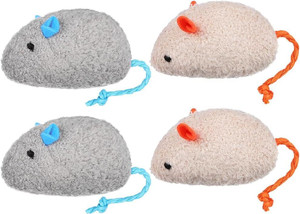 DCM PET MART (Pack of 4)Multicolor Cat and Kitten Playing Toy Mouse ...