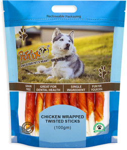 Petrix Chicken Wrapped Twisted Sticks Dog Treat Price in India - Buy ...