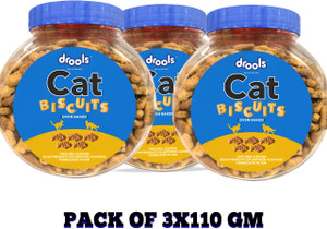 Drools Drools Biscuit real chicken cat 110 gm pack of 3 Chicken Cat ...