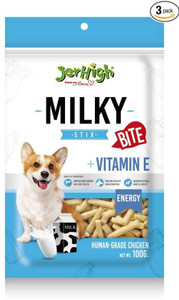 jerhigh JerHigh Milky Stix Bite, 100 g (Pack of 8) Chicken Dog Treat ...