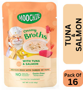 Moochie Creamy Broths Cat Soup with Tuna and Salmon Cat Treat Price in ...