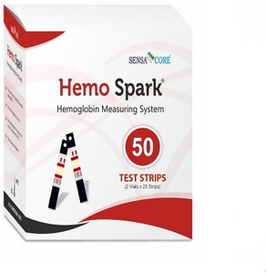 gluco spark | Hemo Spark Hemoglobin Test Strips 50 Glucometer Strips ...