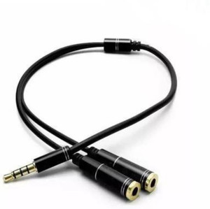 SANNO WORLD AUX Cable 0.3 m 3.5mm Jack Headphone Mic Audio Y Splitter ...