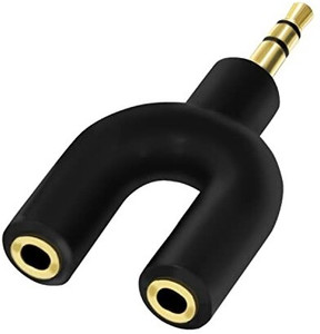 DAHSHA Black 3.5mm Audio Stereo Y Splitter Adapter, Male to 2 Port ...