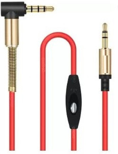 TECHGEAR black ,red 1 m 3.5mm aux cable with mic headphones aux cable ...