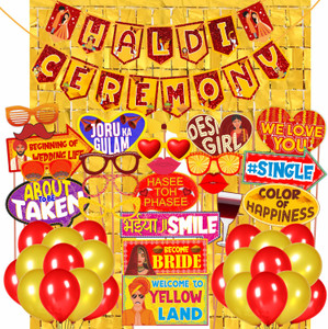 Wobbox Haldi Ceremony Props, Banner,Haldi Decoration Items(21) Photo ...
