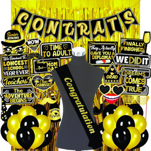 Wobbox Graduation Photo Booth Props Banner, Graduation Decoration Items ...