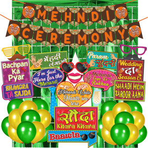 Wobbox Mehendi Photo Booth Props, Banner, Mehndi Ceremony, Mehndi ...