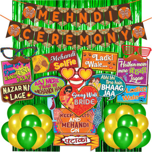 Wobbox Mehendi Photo Booth Props, Banner, Mehndi Ceremony, Mehndi ...