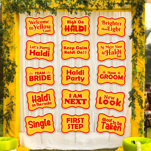 ZYOZI 15Pcs Haldi Props for Photoshoot,Wedding,Haldi Props for Bride ...