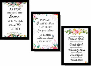 Printality Bible Verse Wall Photo Frames A4 Size Combo Of 3 Frames ...