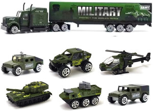 AUXKART Die Cast Military Vehicle Army Truck Toy Playset Metal Cars ...