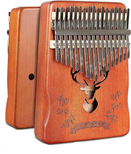 Rudrav Kalimba Thumb 17 Keys Piano Musical Instrument with Engraved ...
