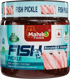 mahika foods Home Made Apollo Fish Pickle, Authentic Andhra Style Hot ...