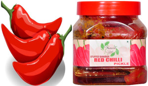 Natural Diet Red Chilli Pickle Stuffed Banarasi Lal Mirch Ka Achar ...