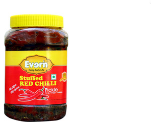 Everin Tasty Tangy and Ticklish Red Chilli 1kg pack 1 Red Chilli Pickle ...