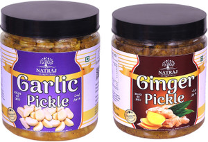 NATRAJ The Right Choice GARLIC-GINGER Pickle (500gm x2)=1kg Pack of 2 ...
