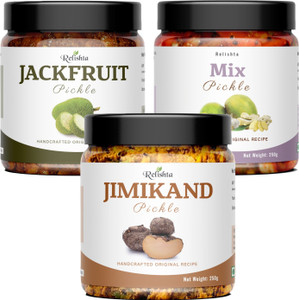 Relishta Jimikand Jackfruit & Mix Pickle Suran Ka Achar Combo (3x250G ...