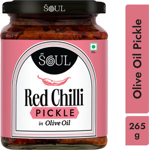 SOUL Red Chilli Pickle in Olive Oil 265 Grams Red Chilli Pickle Price ...