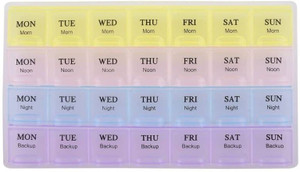 RAVARIYA 28 DAYS Pill Box Holder Medicine Storage Organizer Case ...