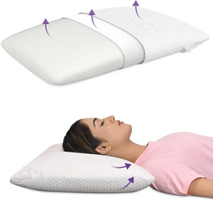 MY ARMOR Orthopedic Memory Foam Pillow, Thin - 24.5" x 15.5" x 4" (With ...