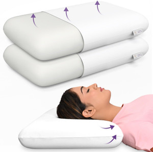 MY ARMOR Memory Foam Orthopaedic Pillow Pack of 2 Solid Memory Foam ...