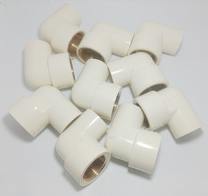 Cpvc 3/4-1/2 inch Brass Elbow 90 Degrees 20mm pack of 10 pcs 2-Way 90 ...