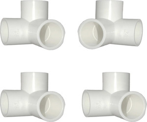 Aitchcy 25mm Three Way Elbow 4Pc Pack 3-Way 90 Degree Elbow Pipe Joint ...