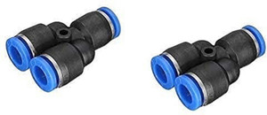 DLEIN Plastic Connect Splitter Push to Tube Fittings 8MM (PY8) 3 way Y ...