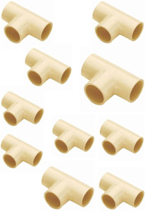 Fitvit CPVC PLAIN TEE 20MM (3⁄4'), PACK OF 10 3-Way Tee Pipe Joint ...