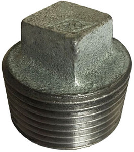 Implemental Threaded Plug Square Head GI Pipe Fitting(Set of 2) (4 Inch ...