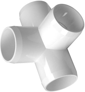 Soil to Soul UPVC 4 way elbow cross, Furniture Grade fitting, Size- 1 ...