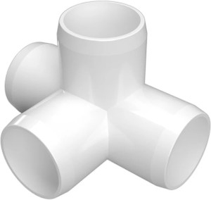 Soil to Soul 4-Way Cross PVC Fitting for Pipe Connector and Shelf ...