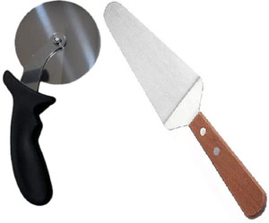 Bless Kraft Steel Pizza Cutter & Lifter Set | 10 cm Cutter with 5.5 cm ...